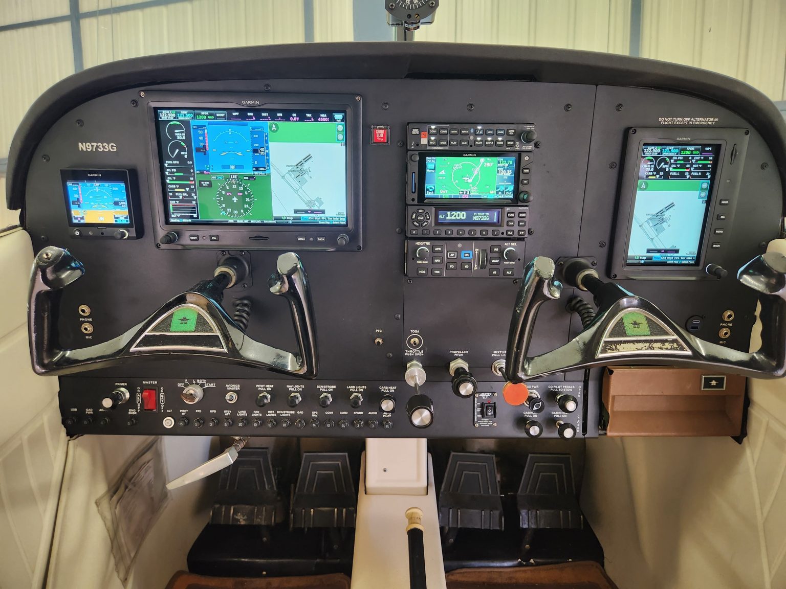Cessna 180H Instrument Panel Upgrade - Before and After - Six Pack Aero